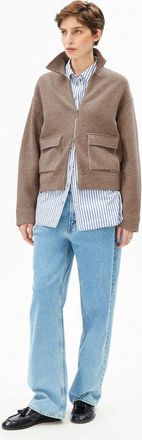 Armedangels Cardigan SHORT KNIT Strickjacke aus Bio-Woll Mix (Polokragen, Relaxed Fit)