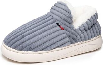 Generic Pantoufles confortables et élégantes pour femmes, hommes et enfants, design amélioré, doublure chaude en peluche/fausse fourrure avec semelle épaisse 