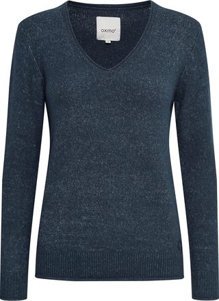 Oxmo Ilva Damen Strickpullover Feinstrick Pullover, Größe:XS, Farbe:Total Eclipse Melange (1940101)