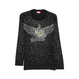 Diesel T-Edro-Crt-Ls-C - - Tops - Damen - Schwarzk - S