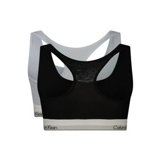 Calvin Klein Cotton-Blend Bralette - Black