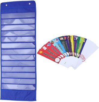 BESPORTBLE Fächer Kalenderhängebeutel aus Transparentem Oxford- Multifunktionaler Tagesplaner mit Aufbewahrungstaschen für Büro und Klassenzimmer Magnetisch und 