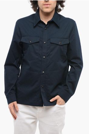 Department Five Cotton Twill Blend COLOR Overshirt with Snap Buttons size S