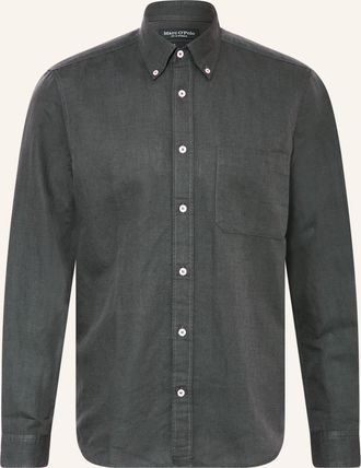 Marc O'Polo Marc Opolo Hemd Regular Fit Mit Leinen gruen