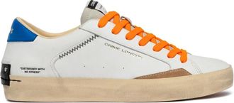 Crime London Homme, Chaussures, Blanc, Taille: 40 EU Distressed Lo Baskets