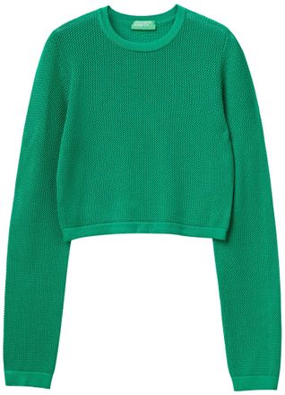 Benetton Damen Maschenweite G/C M/L 1290D105d Pullover, Brillantgrün 24b, XS