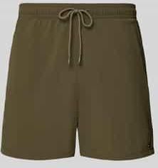 Tommy Hilfiger Regular Fit Badeshorts mit Logo-Stitching