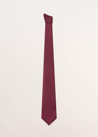 Mango Cravate 100 % soie grenat - Homme - Taille unique - MANGO MAN