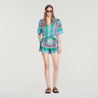 Sandro Kurze Shorts mit Blumenprint