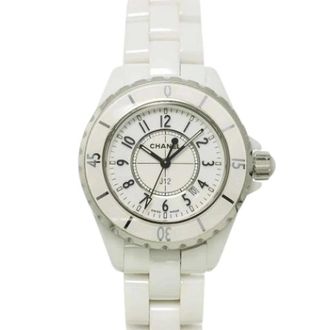 Chanel Montre-bracelet Pre-owned en c&eacute;ramique et acier inoxydable - Femme - Pre-owned - Blanc - Taille: ONE Size