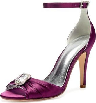 Generic Femmes &Agrave; Talon Haut &Eacute;l&eacute;gant Mari&eacute;e Stylet Talons Et&eacute; Talon Mariage Soir&eacute;e Chaussures Femmes 10.5Cm,Violet,39 EU