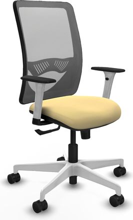 Piqueras y Crespo B&uuml;rostuhl Zulema mit wei&szlig;en und schwarzen Armlehnen, h&ouml;henverstellbare Lendenwirbelst&uuml;tze, ausgestattet mit Sincro 3 Positionen und Schneideschaum, Gr