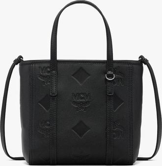 MCM Toni Shopper mit Reissverschluss oben aus Leder mit Maxi-Monogramm