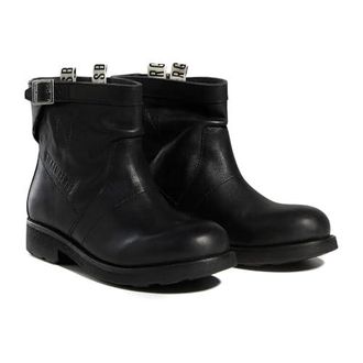 Dirk Bikkembergs Ultra Mini Vintage Leather, Chaussures Bottes Cuir Mode Mode Mode, Noir, 40 EU