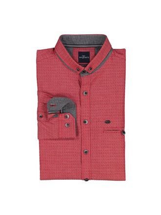 Engbers Herren Herren Langarm-Hemd strukturiert, Feuerrot, 39433, Feuerrot in Gr&ouml;&szlig;e 6XL