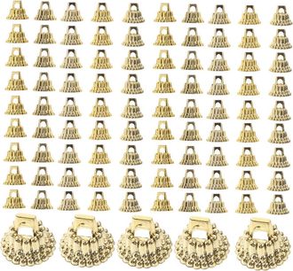 BESTONZON Weihnachtsbaum-Dekorationen Kugeln Kappen 100 Stück Ornamente Kugeln Top-hängeornamente Festliche Kleiderbügel Kappen