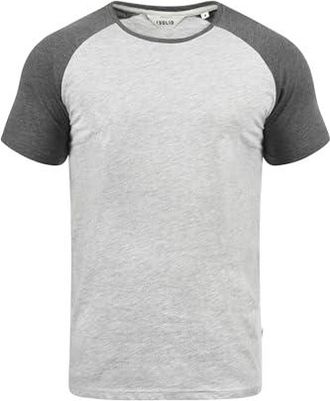Solid SDBastian Homme T-Shirt &agrave; Manches Courtes et col Rond M&eacute;lange de Coton Regular Fit, Taille:M, Couleur:Light Grey Melange (8242)