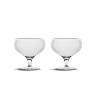 Sagaform Billi Sektglas 2er Set aus recyceltem PE, 9,5x10 cm, 30 cl, 5018478