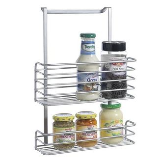 Metaltex Galileo 350612 Corbeille 2 niveaux 26 x 12 x36cm Revtement Polytherm, Gris