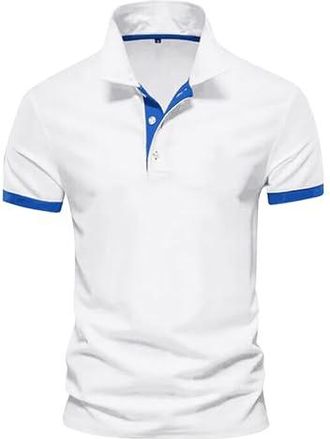 Generic Offres du Jour Offres spéciales Offres du Jour T-Shirt à Manches Courtes et col Montant pour Hommes, Mode décontractée, Blocage de Couleur, Sport Chem