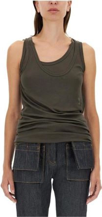 Helmut Lang Femme, Tops, Gris, Taille: 40 FR Robe D&eacute;bardeur Convertible