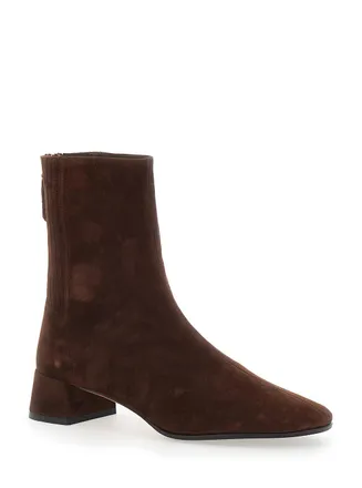 Aquazzura Womens Booties Saint Honore Brown Goat Leather Boot