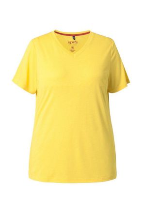 Ulla Popken T-Shirt Funktionsshirt antibakteriell V-Ausschnitt Halbarm