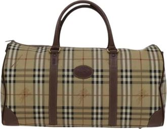 Burberry unisex, Pre-owned, Beige, Taille: ONE Size Sac Week-end en Toile Pre-owned