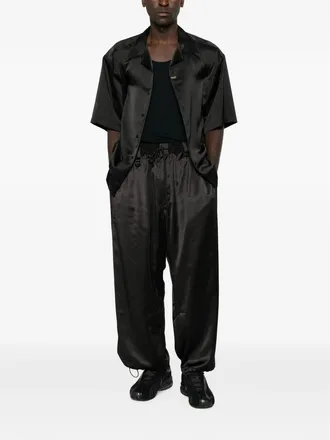 adidas Wide-Leg Satin Trousers - Black