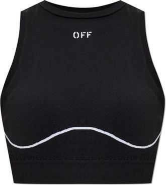 Off-white Femme, Tops, Noir, Taille: 40/42 FR Top court avec logo