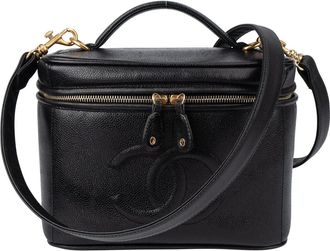 Chanel Crossbody Bags - Chanel Caviar Leather CC Vanity Handbag - Gr. unisize - in Schwarz - f&uuml;r Damen