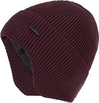 Generic Chapeau pour & avec bonnet tricot&eacute; chaud pour femmes et hommes - Bonnet tendance pour lhiver - Homme, Bordeaux, taille unique
