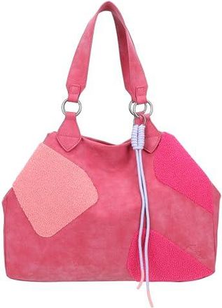 Fritzi Aus Preu&szlig;en Fritzi Izzy Medium Limited Happy Flocked Jive Soft Berry Shopper Sac cabas similicuir Femme Sac &agrave; main Festival Ville vegan d&eacute;tails floqu&eacute;s 29 x 42 x 