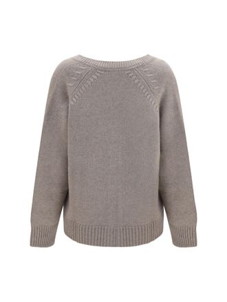 P.A.R.O.S.H. Womens V-Neck Button Cardigan Tortora Kashmir-Capra Hircus Kashmir/capra Sweater