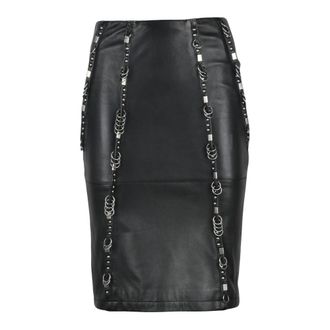 Patrizia Pepe Leder-Bleistiftrock - - Skirts - Damen - Schwarzk - M