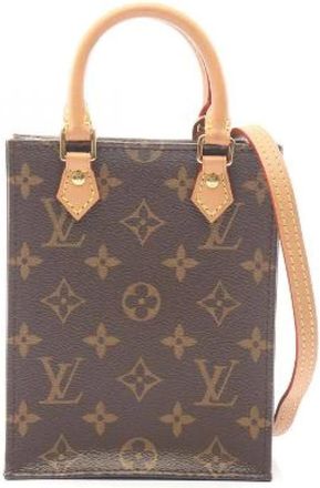Louis Vuitton Pre-owned Petit Sac Plat Monogram 2way bag - Femme - Pre-owned - Brun - Taille: ONE Size