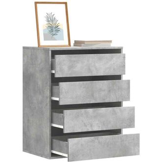 vidaXL Commode dangle gris b&eacute;ton 60x41x76 cm bois ding&eacute;nierie - Vidaxl
