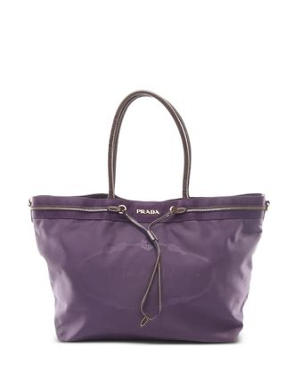 Prada sac cabas en jacquard (ann&eacute;es 2000) - Violet