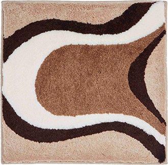 GRUND COLANI Exklusiver Designer Badteppich 100% Polyacryl, ultra soft, rutschfest, ÖKO-TEX-zertifiziert, 5 Jahre Garantie, Colani 11, WC-Vorlage o.A. 60x60