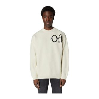 Off-white Homme, Pulls, Beige, Taille: XL Tricot ras du cou