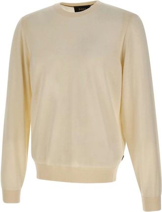 HUGO BOSS Homme, Pulls, Blanc, Taille: XL L-Overo Wool Sweater