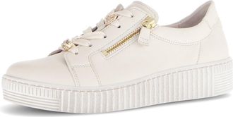 Gabor Damen Low-Top Sneaker, Frauen Sneaker,einlege-Sohlen,daempfung,Best-Fitting,gesund,elastisch,gepolstert,feminin,Panna (Gold),37.5 EU / 4.5 UK