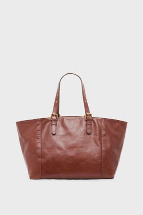 Gerard Darel Cabas en cuir effet froiss&eacute; - SIMPLE BAG - Caramel