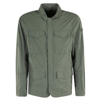 Save The Duck Homme, Vestes, Vert, Taille: XL Veste en Nylon Vert avec Col Pointu