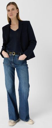 Gerard Darel Pull &agrave; col V en maille - LAYLA - Marine