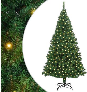 vidaXL K&uuml;nstlicher Weihnachtsbaum mit 300 LEDs mit St&auml;nder Gr&uuml;n 180 cm vidaXL