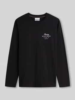 Tommy Hilfiger Regular Fit Langarmshirt aus reiner Baumwolle