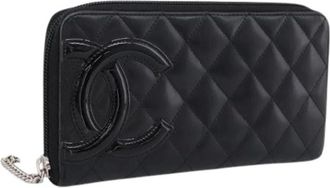 Chanel Portefeuille Long Vintage Pre-owned - Femme - Pre-owned - Noir - Taille: ONE Size