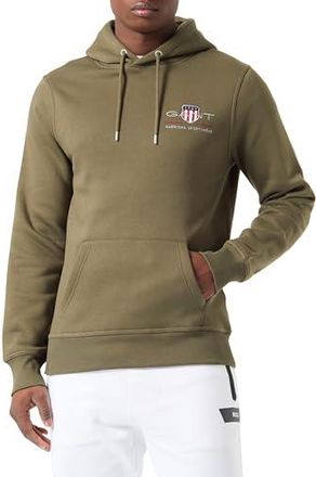 GANT Reg Medium Archive Shield Sweat &agrave; Capuche Sweatshirt, Juniper Green, M Homme