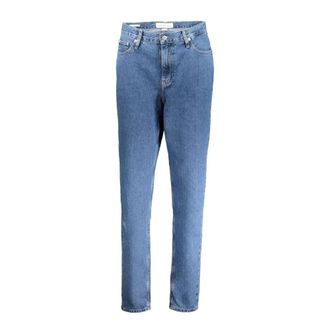 Calvin Klein Femme, Jeans, Bleu, Taille: W29 L32 Jean Mom Denim Bleu Logo